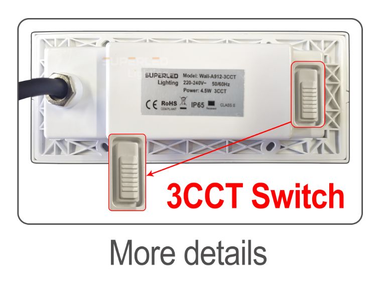 Emergency IP65 3CCT Recessed Wall Light - Buy IP65 3CCT Recessed Wall ...